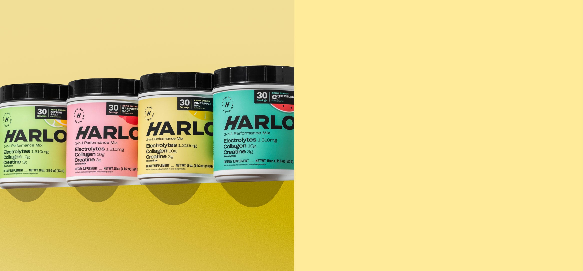 Harlo 3-in-1 Performance Hydration: Electrolytes, Creatine & Collagen ...